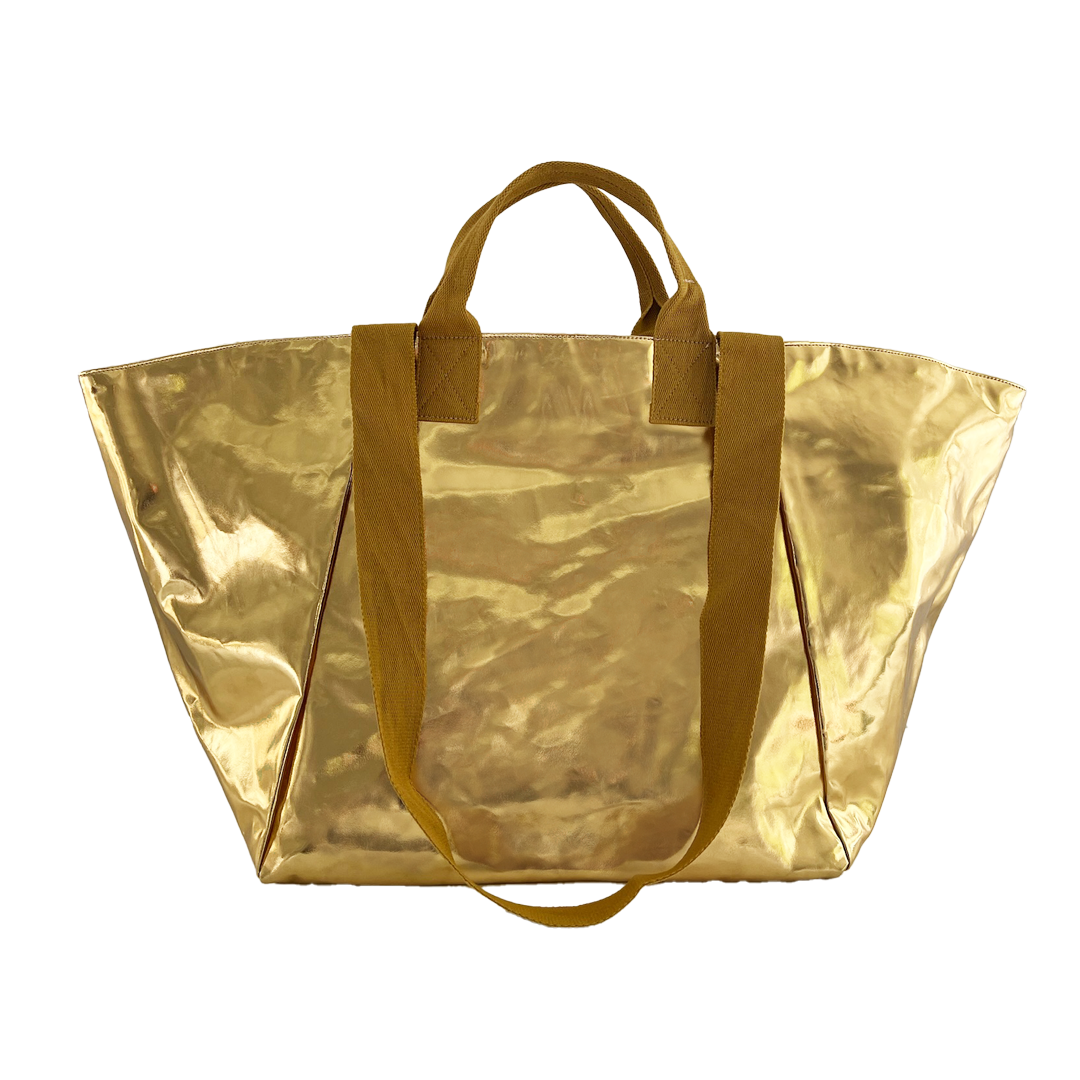 Gold Metallic Tote Bag with two sets of straps – Quilted Koala