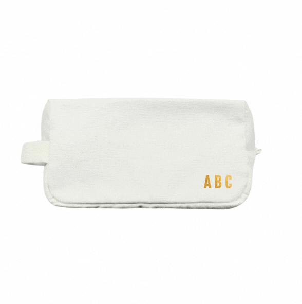 Dopp Bag - Natural with Mini Monogram – Quilted Koala