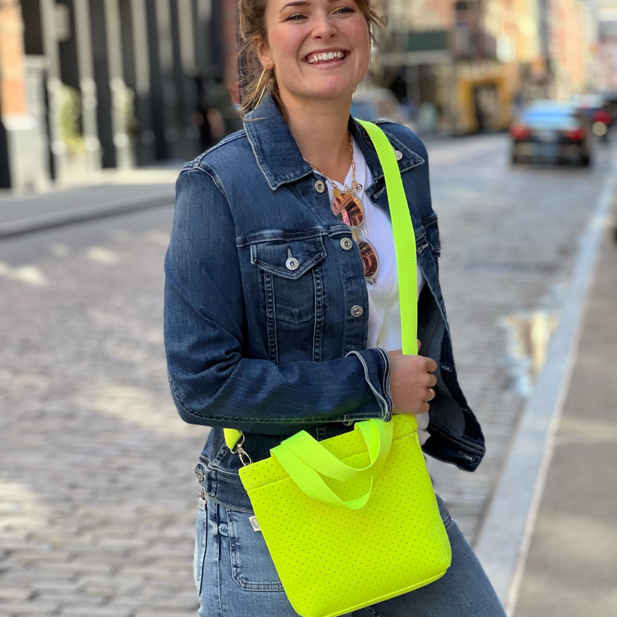 Midi Town Crossbody Bag: NEON Yellow Neoprene SOLD OUT – Quilted Koala