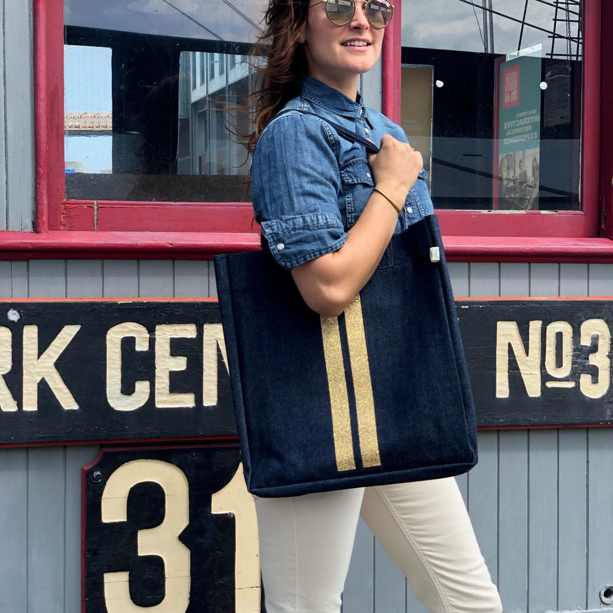 Upright Bag: Denim – Quilted Koala